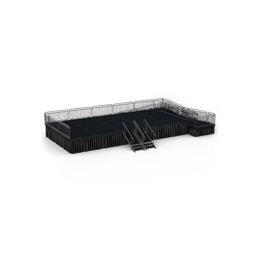 Adjustable 40' x 20' Portable Stage Platform Kit | 3–5 ft Height