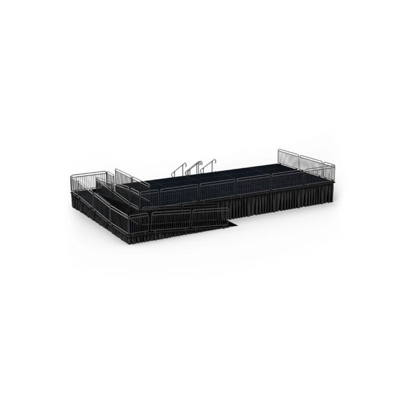 Adjustable 40' x 20' Portable Stage Platform Kit | 3–5 ft Height